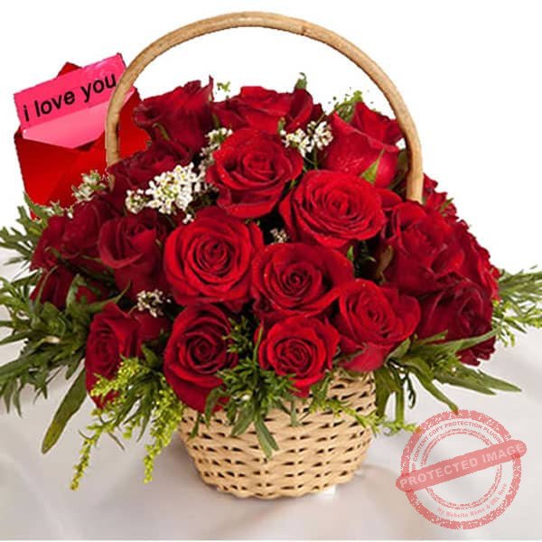5 Dozen Roses Basket - Send Gifts to Pakistan | Same Day Gift Delivery
